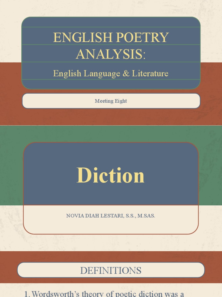 Meeting 8 - Diction, Persona | PDF