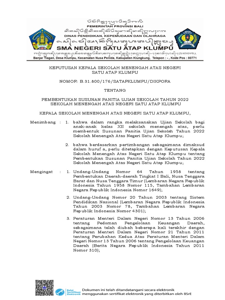 SK US Tahun 2022 - SMAN SATAP KLUMPU - Signed | PDF