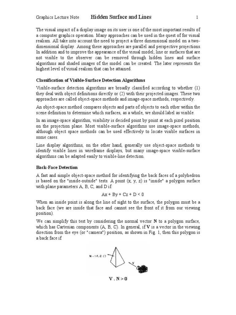 Hidden Surface and Line | PDF