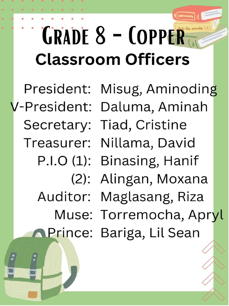 Classroom Officers 22-23 | PDF