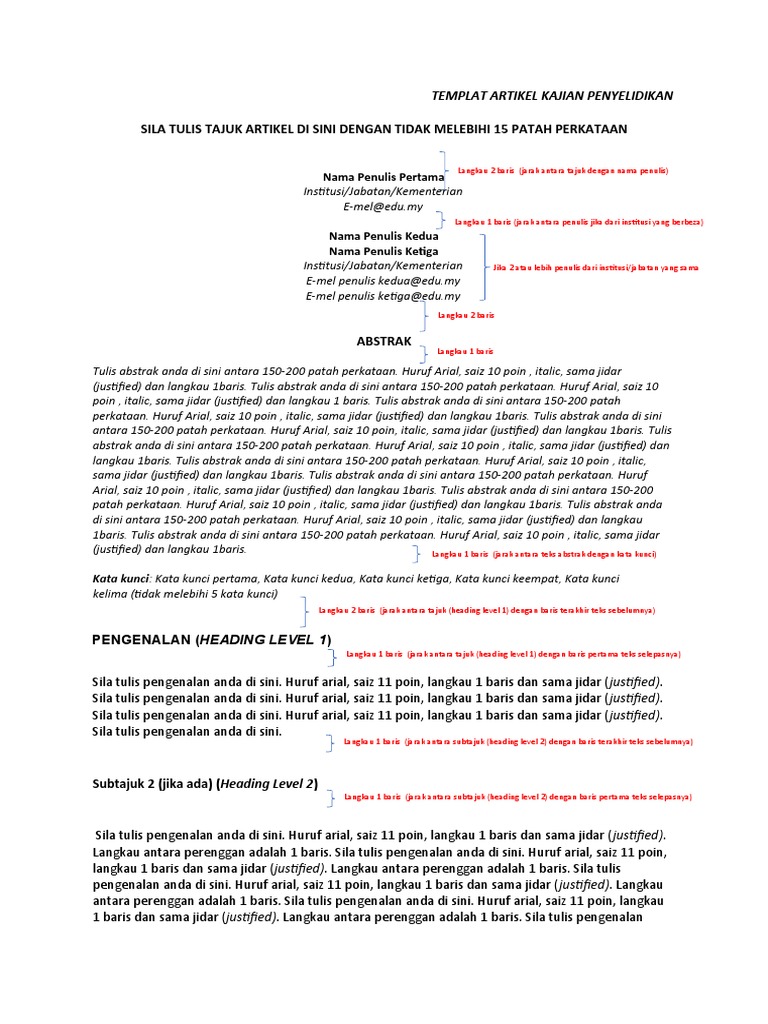 2 Panduan Penulisan Manuskrip 2022 | PDF