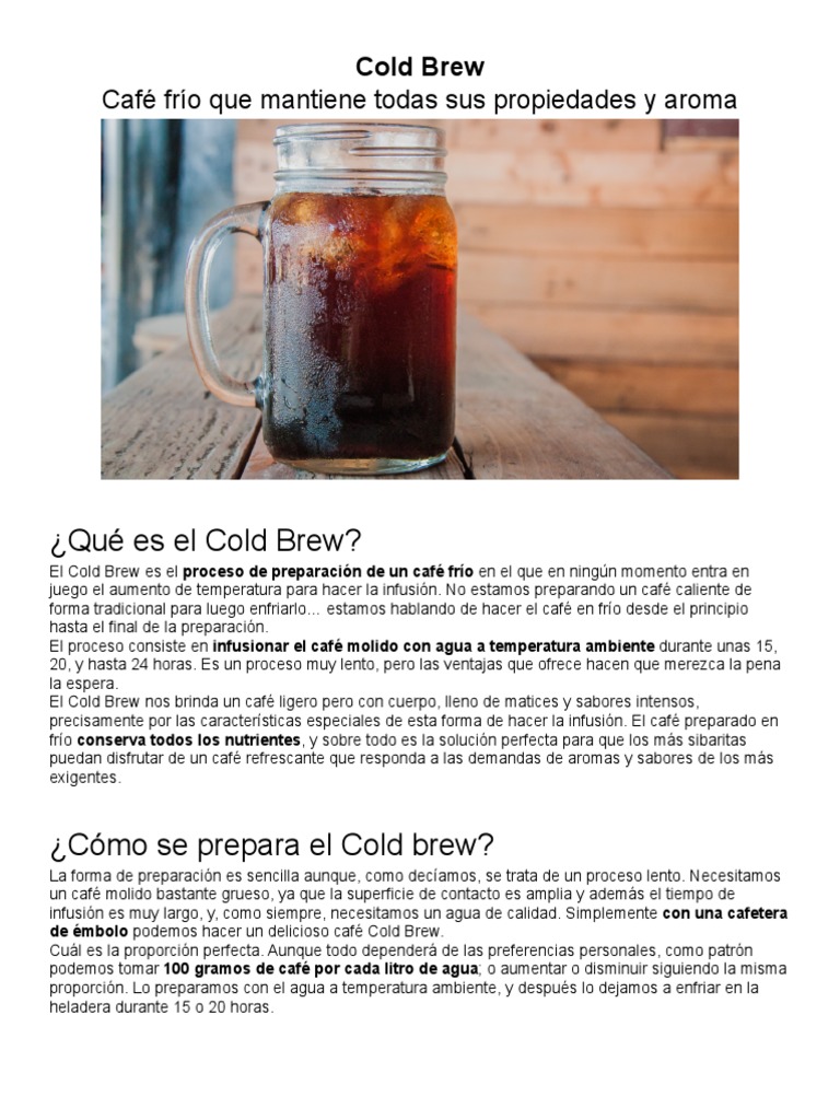 Cold Brew | PDF