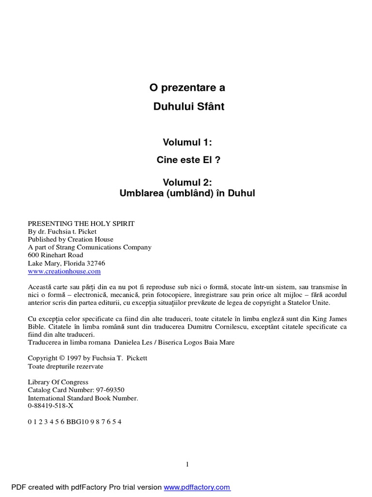 O Prezentare A Duhului Sfânt | PDF