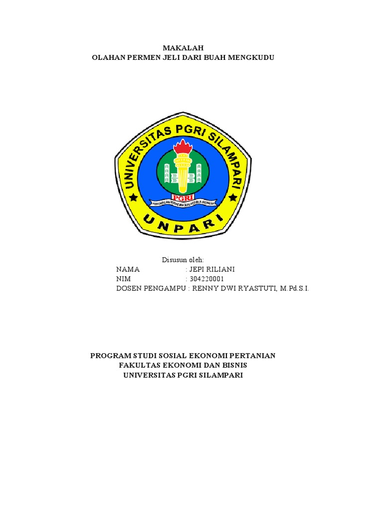 Permen Jelly dari Buah Mengkudu | PDF | Pengembangan Diri