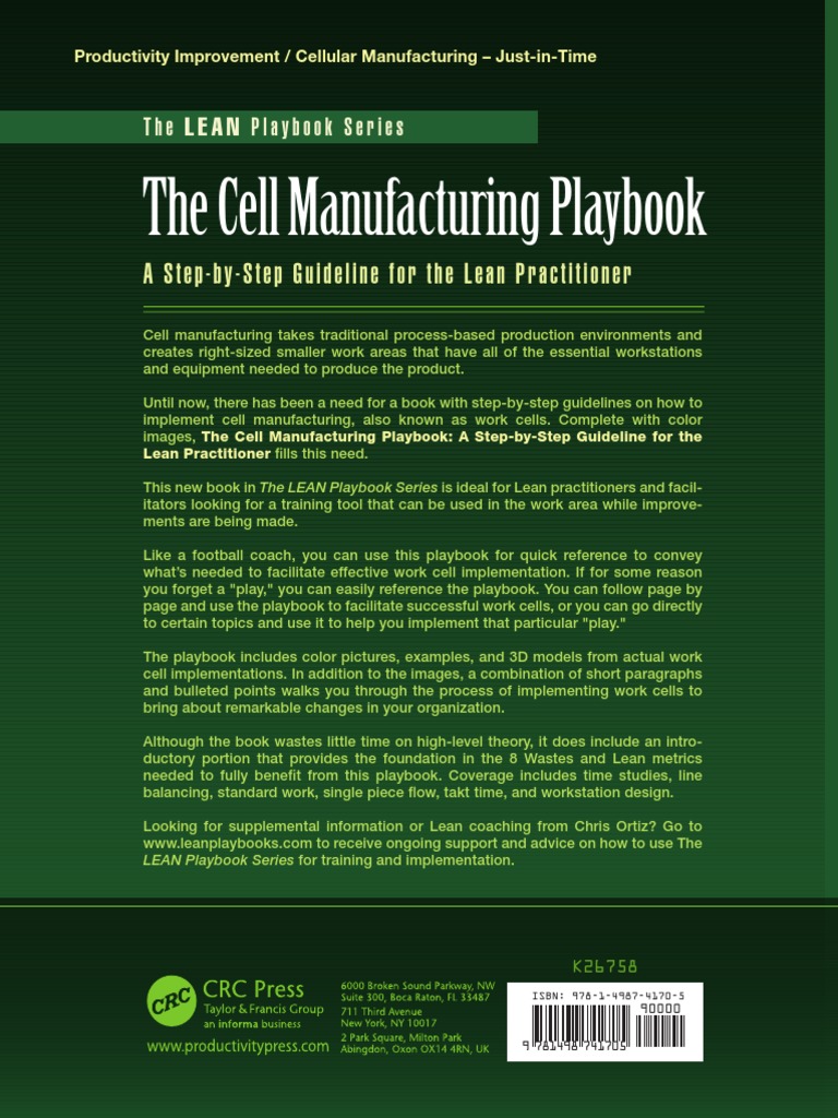 The Cell Manufacturing Playbook - A Step by Step Guideline For The Lean ...