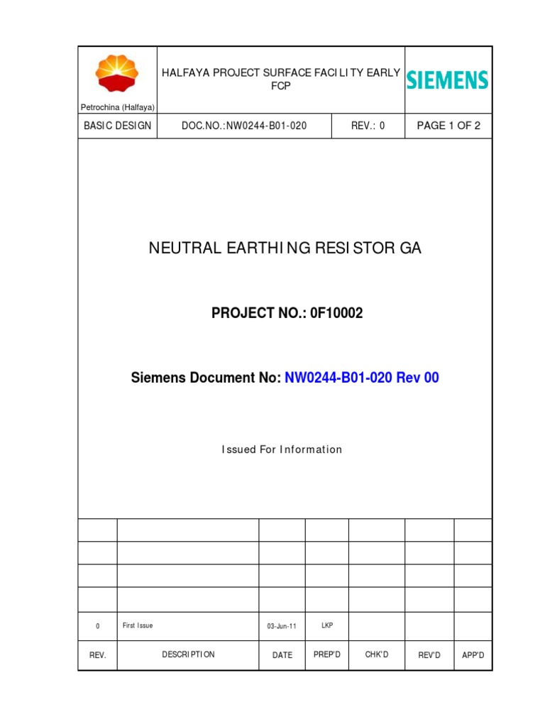 Neutral Earthing Resistor | PDF | Resistor | Electrical Resistance And ...