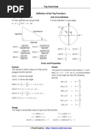 Trig Cheat Sheet | PDF | Trigonometric Functions | Sine