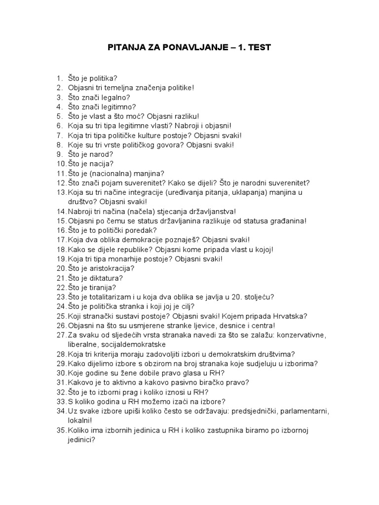 Pig - Pitanja Za Ponavljanje | PDF