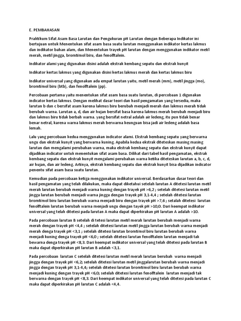 Contoh Pembahasan Laprak | PDF