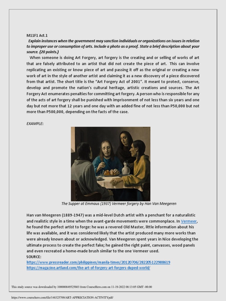 Art Forgery and Legal Sanctions | PDF | Forgery | Crimes