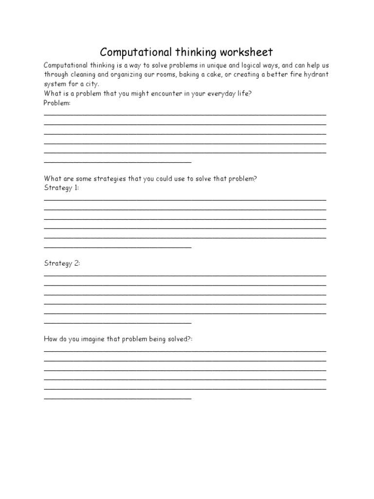 Computational Thinking - Information and Technology | PDF