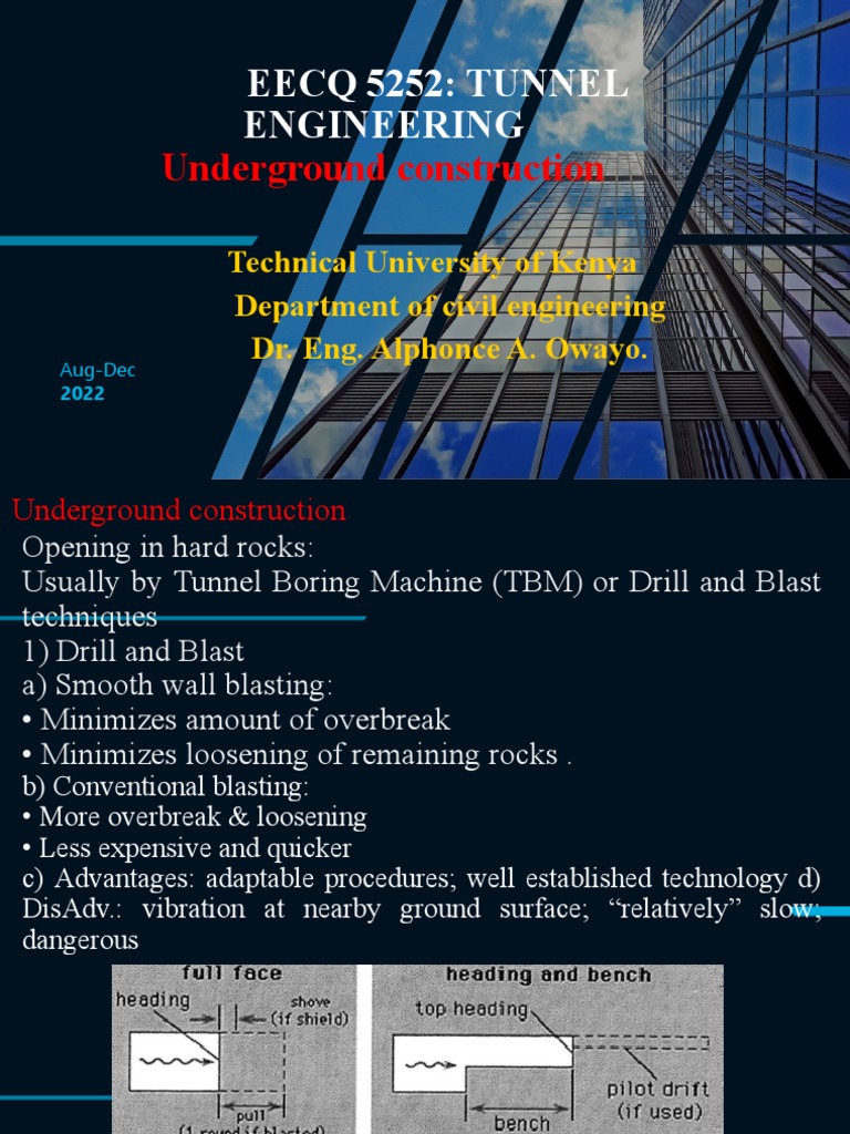 Tunnel Engineering Techniques Overview | PDF
