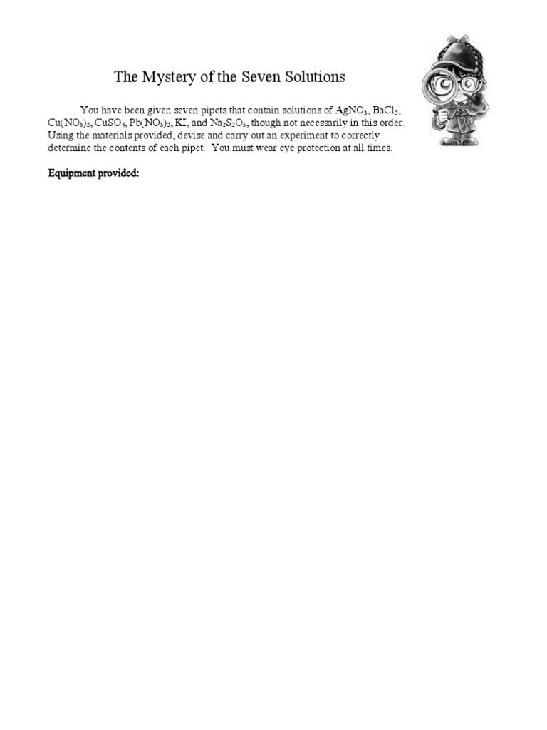 The Mystery of The Seven Solutions | PDF