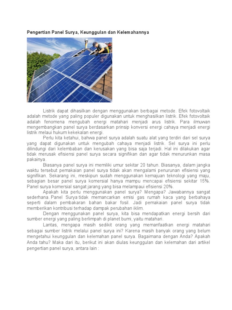 Skema dan Fungsi Panel Surya | PDF | Griya & Taman