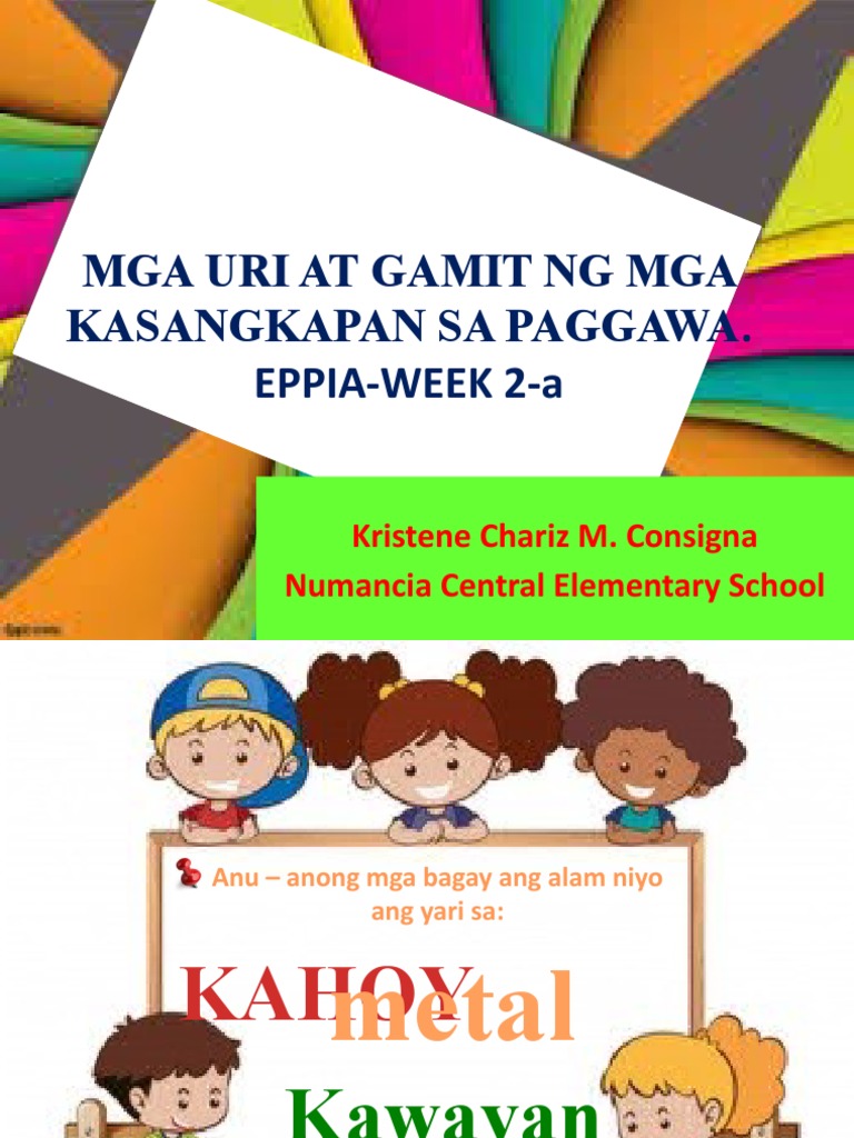 Mga Uri at Gamit NG Mga Kasangkapan Sa Paggawa - Cot2 Epp - Ia5 | PDF