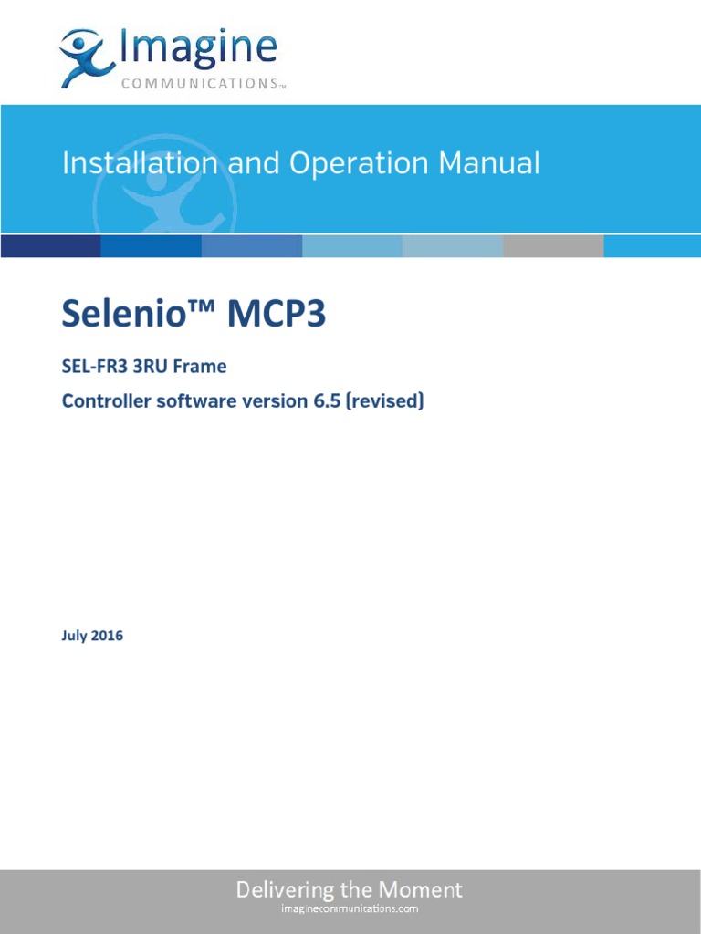 Selenio MCP3 6.5 Revised - 20160722 | PDF