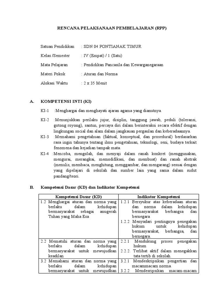 RPP Aturan | PDF | Kesehatan Holistik | Sains & Matematika