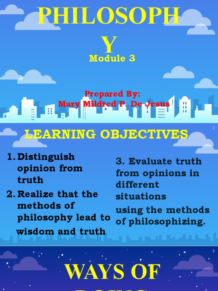 Philosophy - Module 3 - Done | PDF | Truth | Fallacy