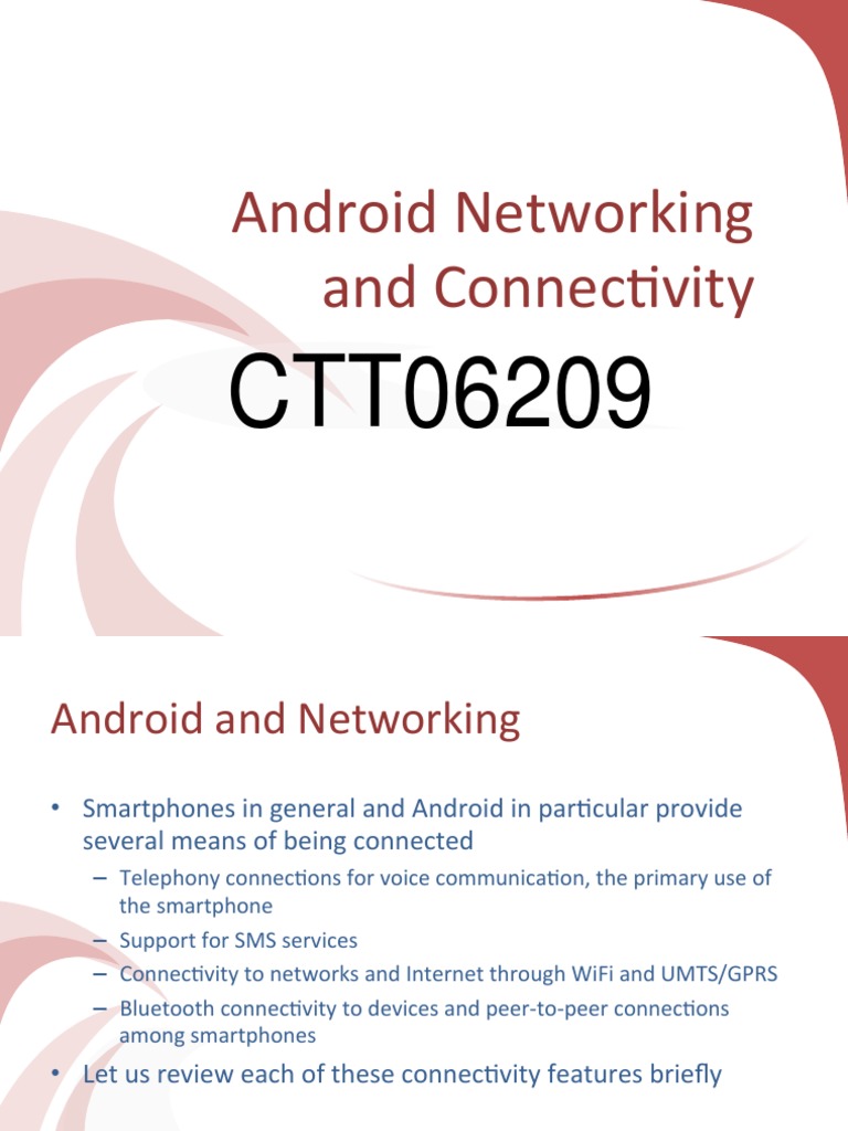 Android Networking And Connectivity Pdf