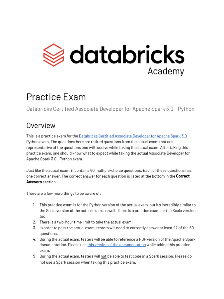 PracticeExam DCADAS3 Python | PDF