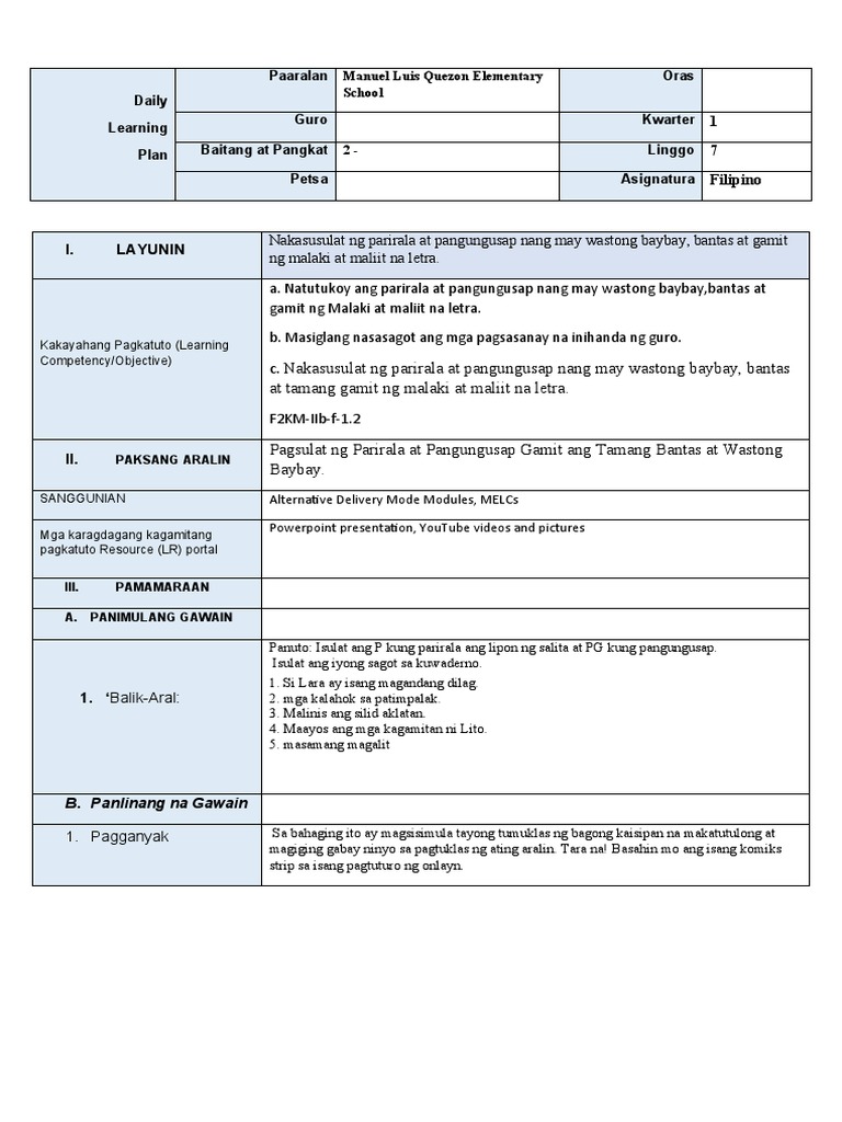 Filipino 2 Q1 Week7 Day2 | PDF