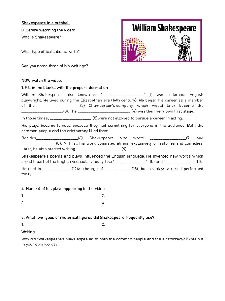 Shakespeare: A Brief Overview | PDF