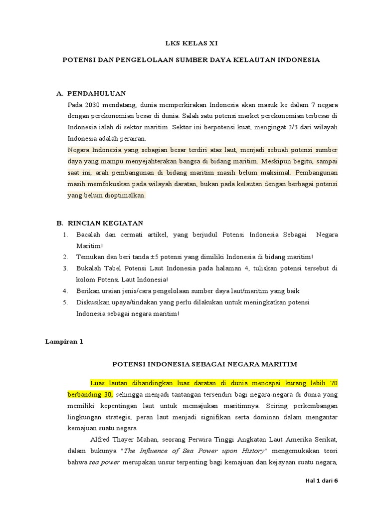 Potensi Maritim Indonesia 2030 | PDF | Perjalanan | Sains & Matematika