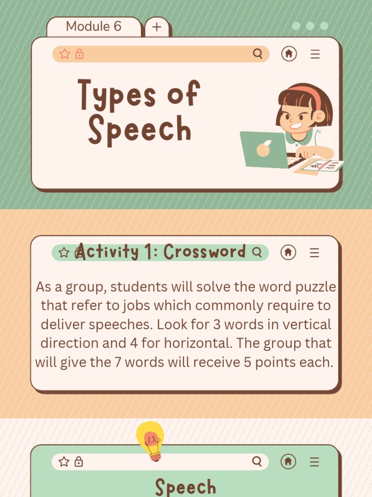 Module 6 Types of Speeches 2 | PDF | Speech | Entertainment