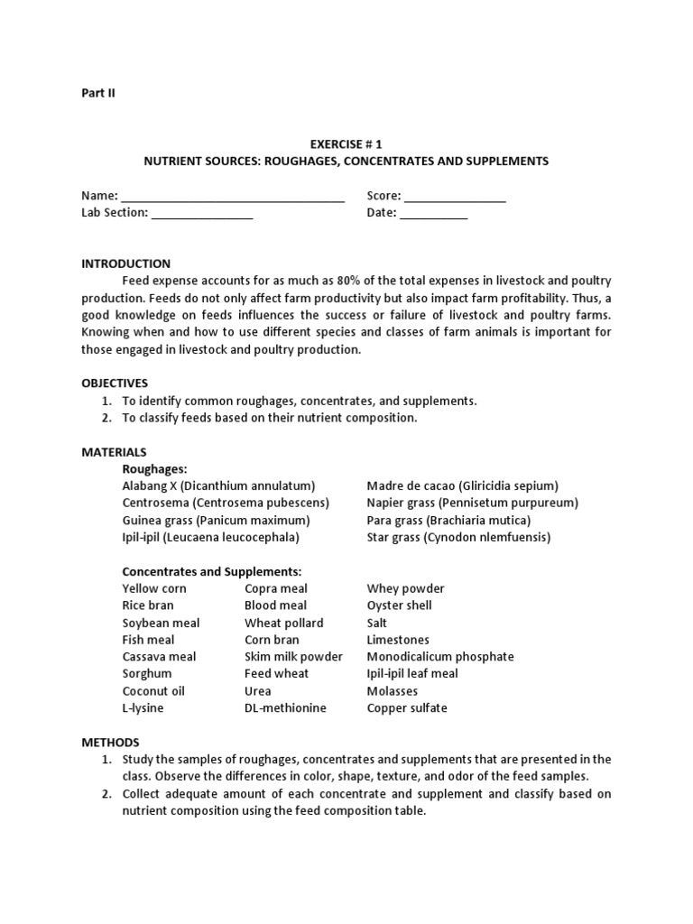 Part - Laboratory - Nutrition | PDF | Nutrients | Soybean