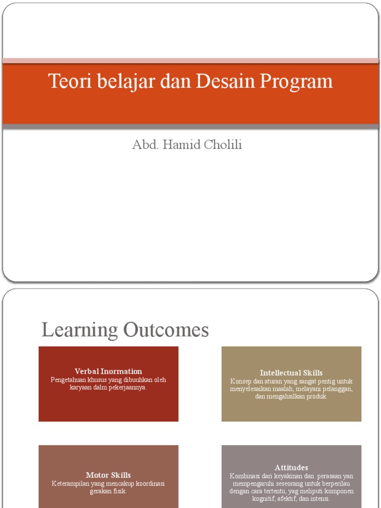 4.-Teori Belajar Dan Desain Program | PDF