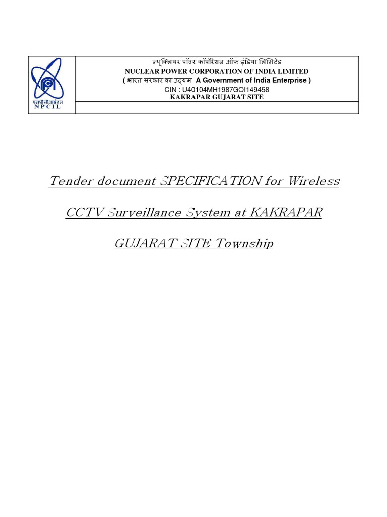 SPECIFICATION | PDF | Closed Circuit Television | Specification ...