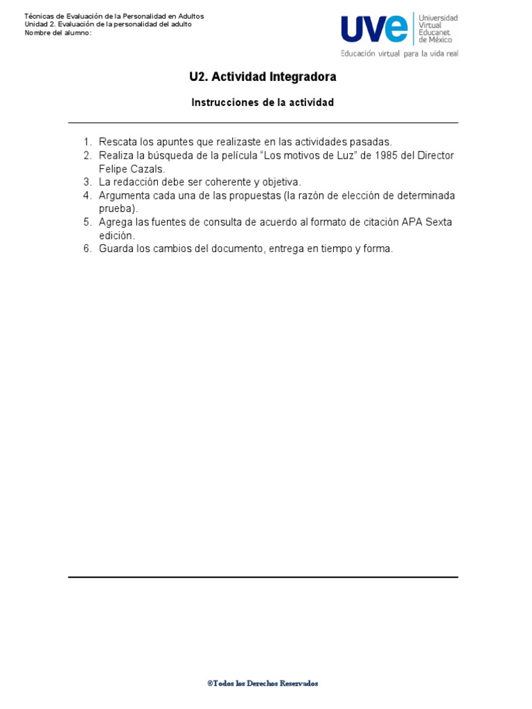 U2 Actividad Integradora | PDF