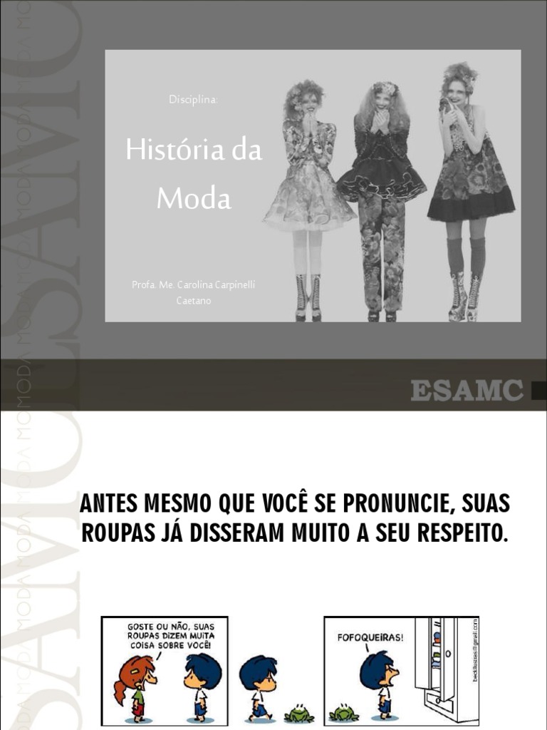 História Da Moda - Aula 1 | PDF | Moda | Roupas