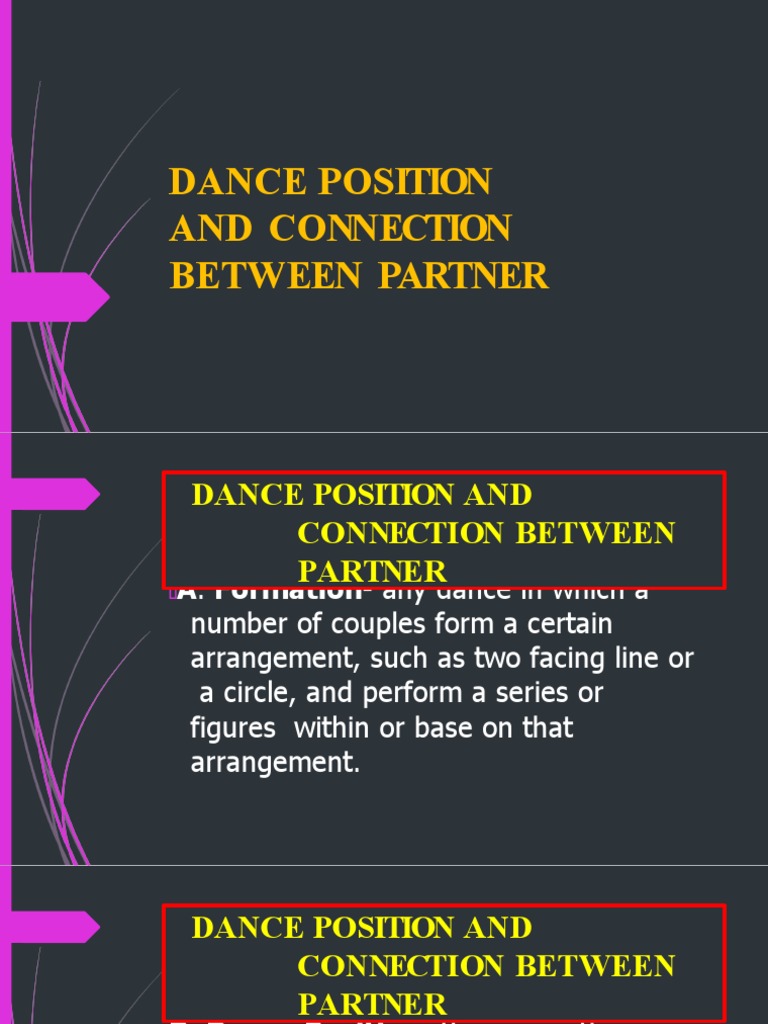 Dance Position and Connection Between Partner | PDF