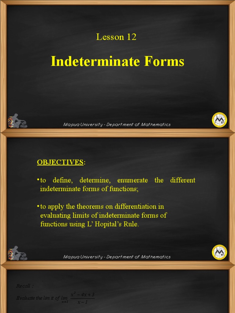 Lesson 12-Indeterminate Forms | PDF