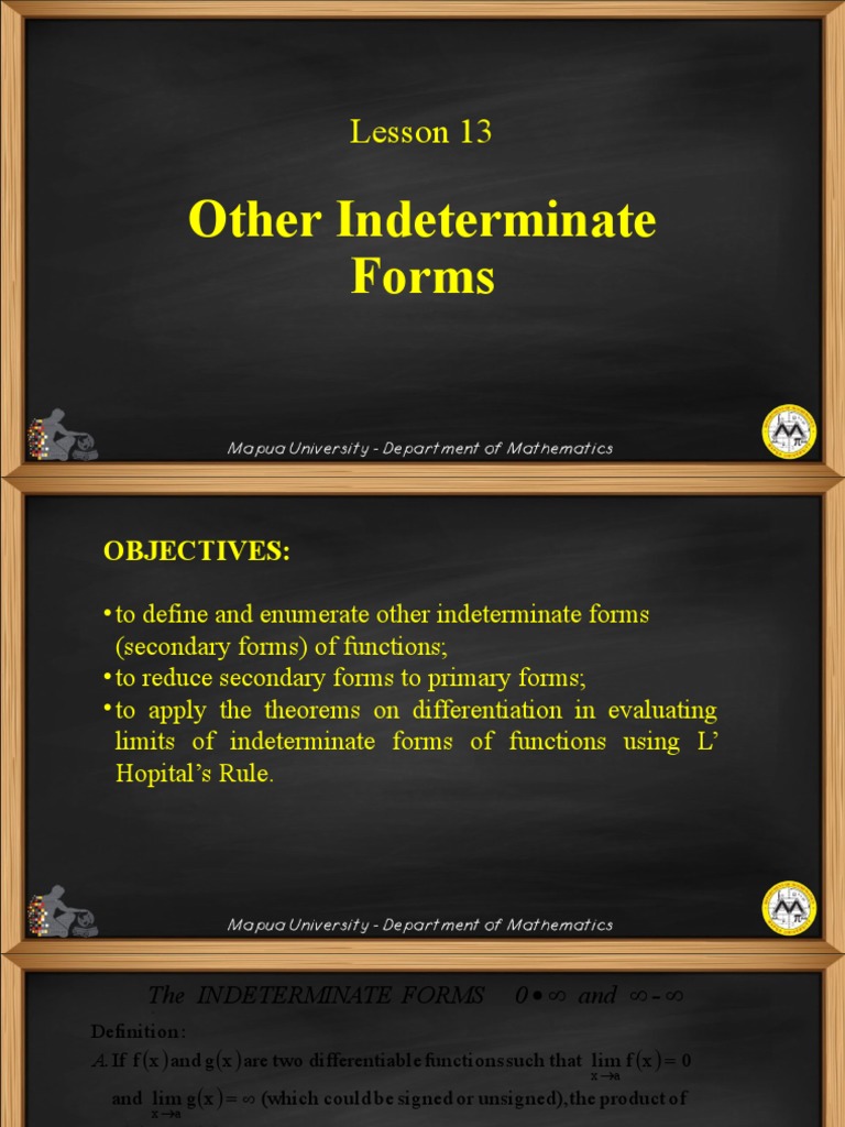 Lesson 13-Other Indeterminate Forms | PDF