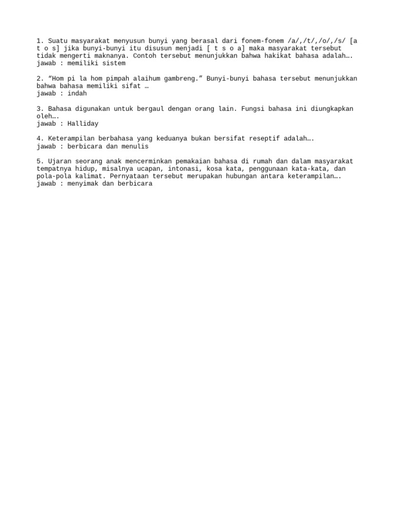 Diskusi 1 Bahasa Indonesia (Mkwu4108) | PDF