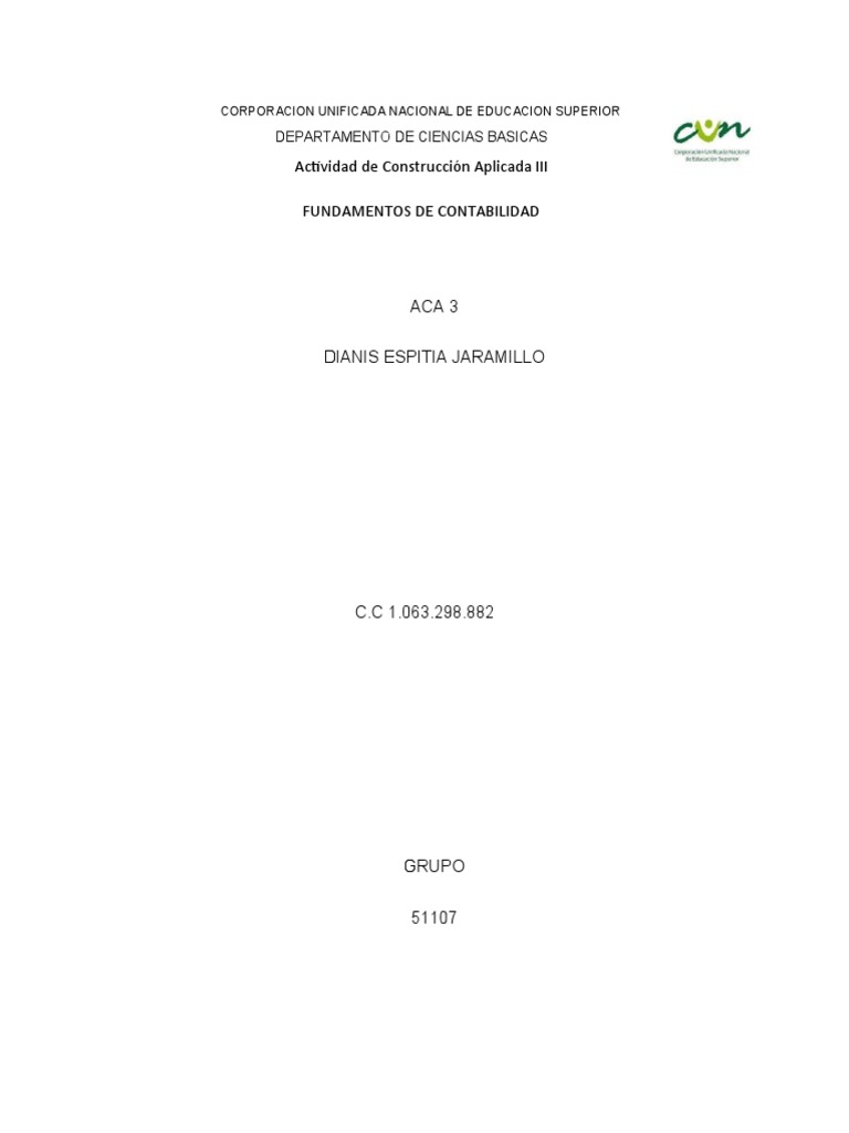 Aca 3 Sobre Contabilidad | PDF | Contabilidad | Business