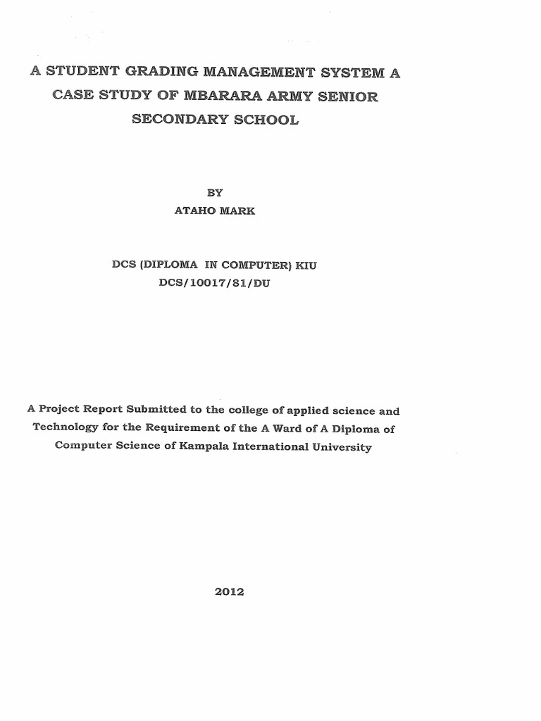 Ataho Mark | PDF | System | Databases