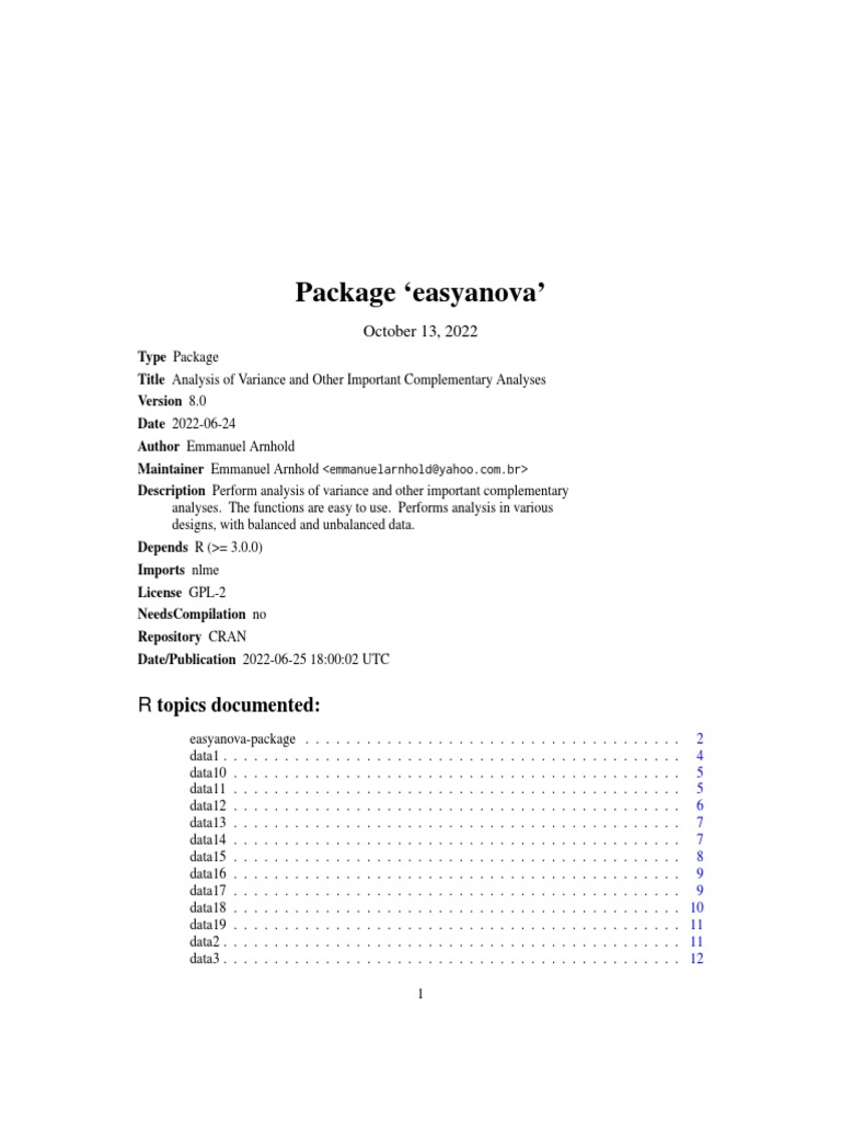 Easy ANOVA for Researchers | PDF | Experiment | Analysis Of Variance