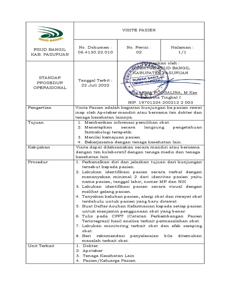 Visite Pasien | PDF
