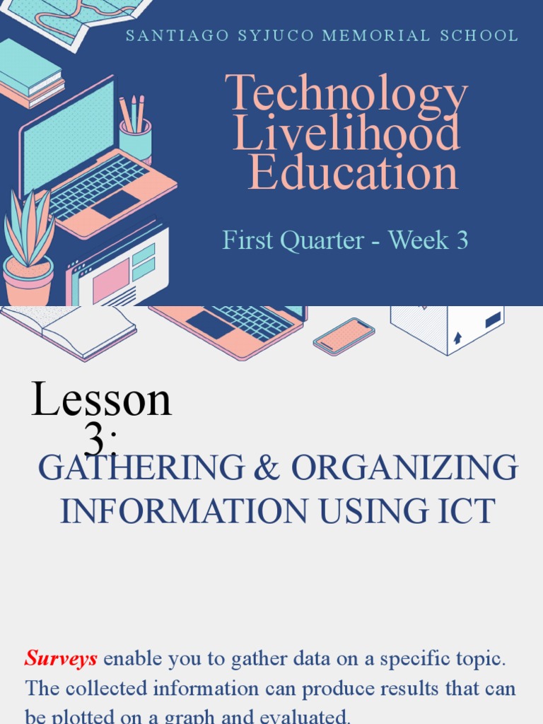 Lesson 3 Gathering & Organizing Information Using Ict | PDF