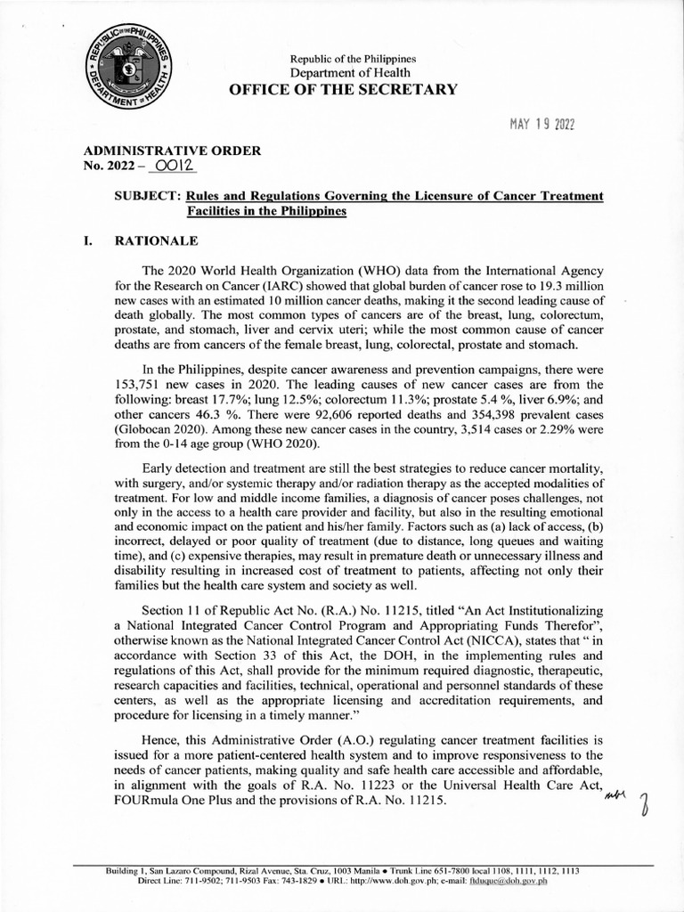 Ao 2022 0012 | PDF | Cancer | Medicine