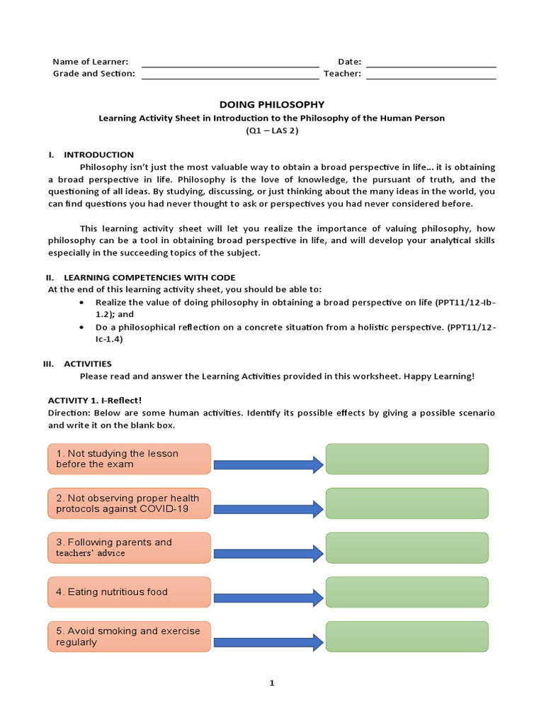 LAS 2 Philo | Download Free PDF | Question | Logic
