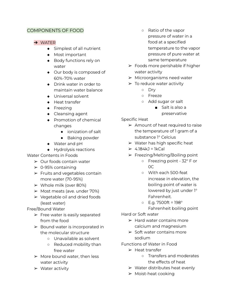 Basic Foods | PDF | Carbohydrates | Water