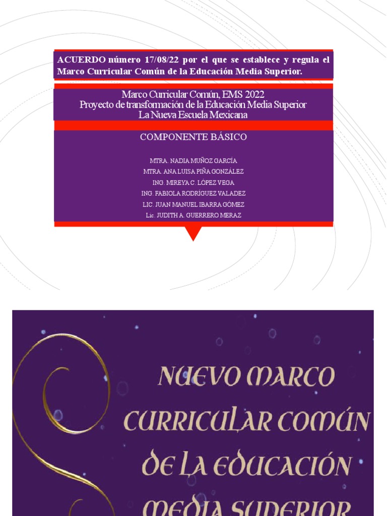 Acuerdo Secretarial Nem Componente Básico | PDF | Aprendizaje | Método de enseñanza