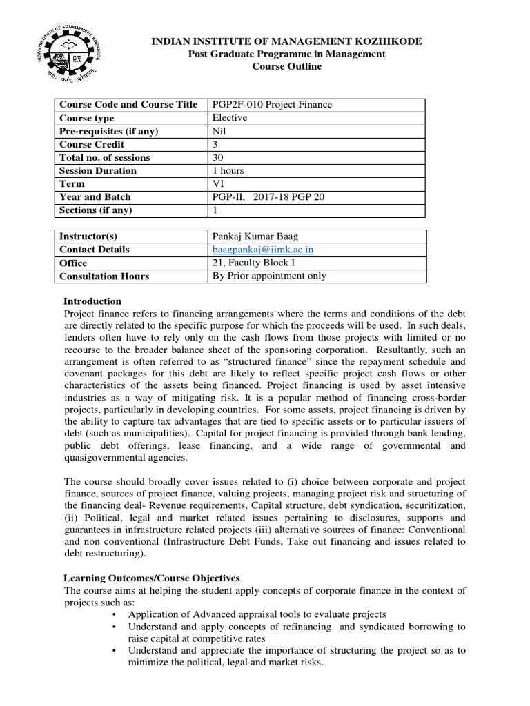 Project Finance | PDF