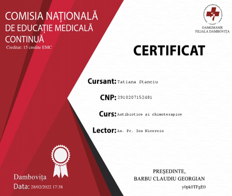 Certificat de Absolvire | PDF