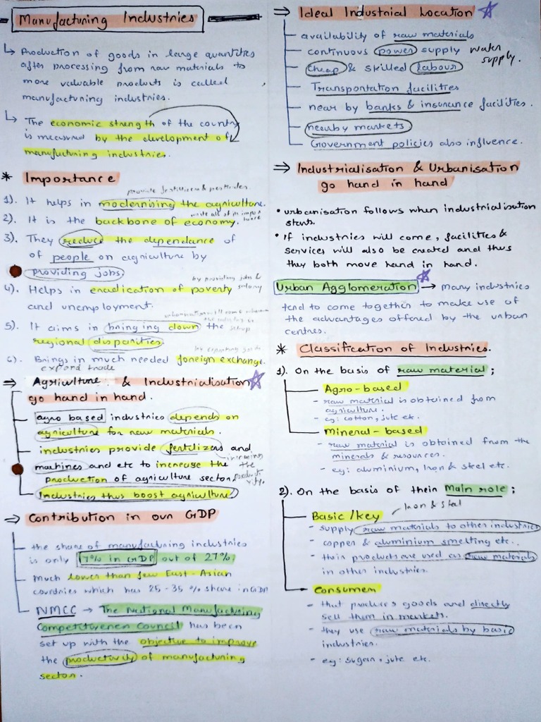 Geo Class 10 Notes | PDF