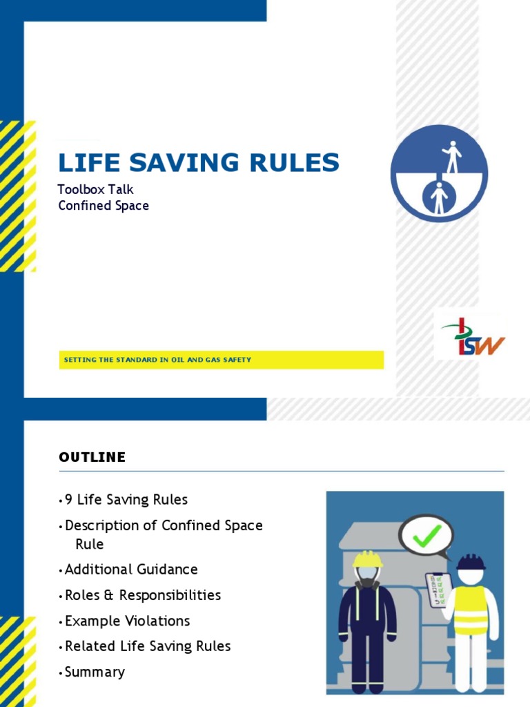 LSR Confined Space Toolbox Talk | PDF | Fires | Oxygen